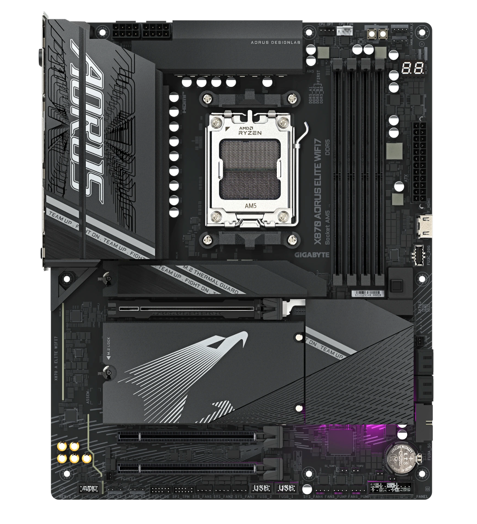 Материнская плата GIGABYTE X870 AORUS ELITE WIFI7, ATX, AM5.