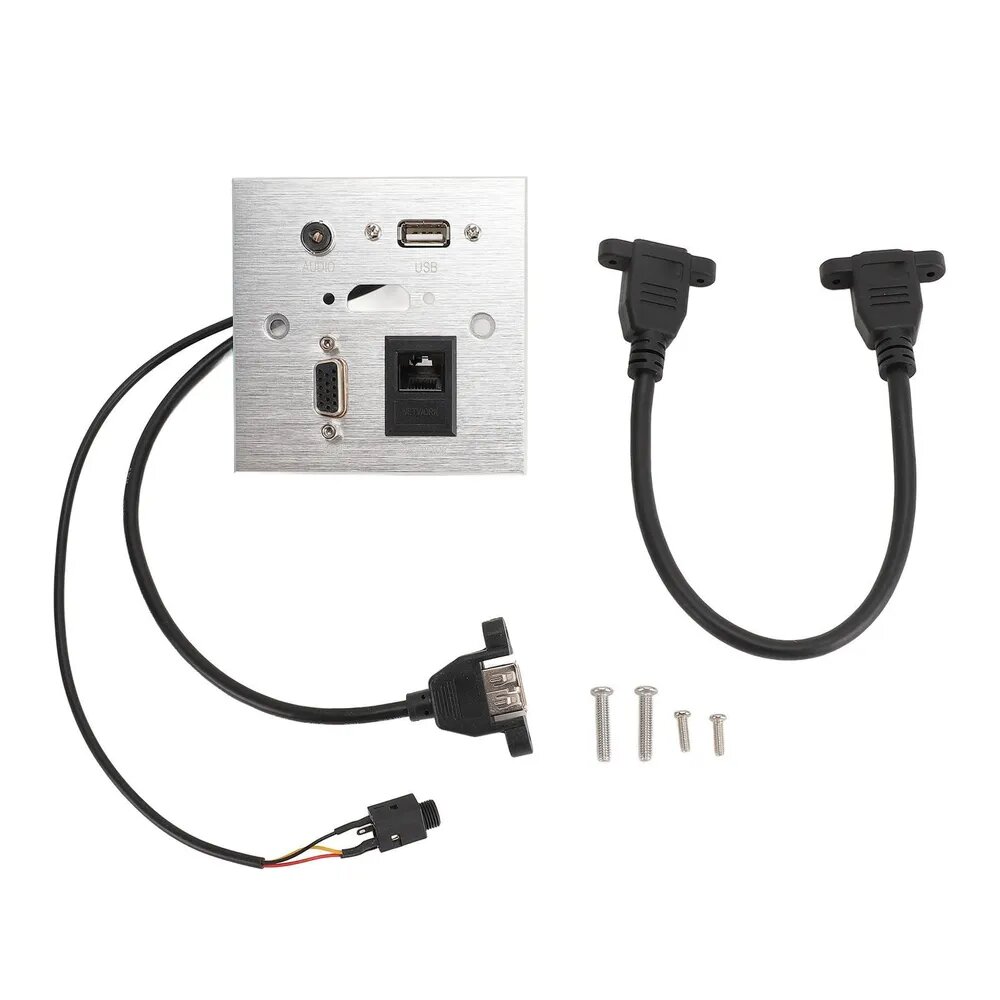 Многофункциональная настенная розетка USB/HDMI/ VGA/3,5 мм/RJ45 настенная панель из алюминиевого сплава