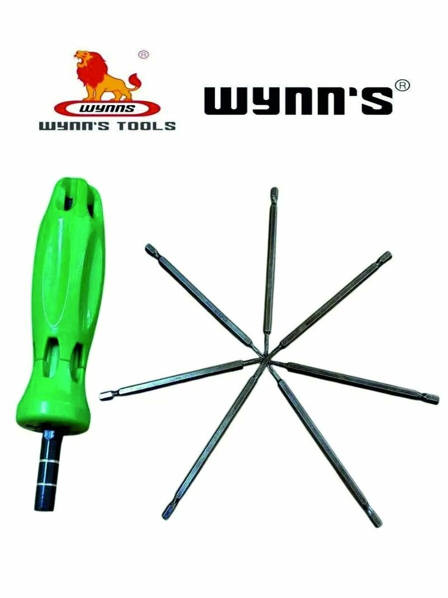 Отвертка для точных работ + биты (8пред.) W0352С/Wynns Tools