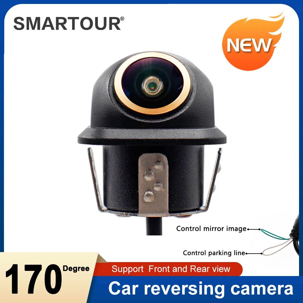 Smartour CCD автомобильная камера заднего вида автомобильная камера заднего вида с золотым объективом «рыбий глаз» ночного видения водонепроницаемая универсальная HD автомобильная парковочная камера