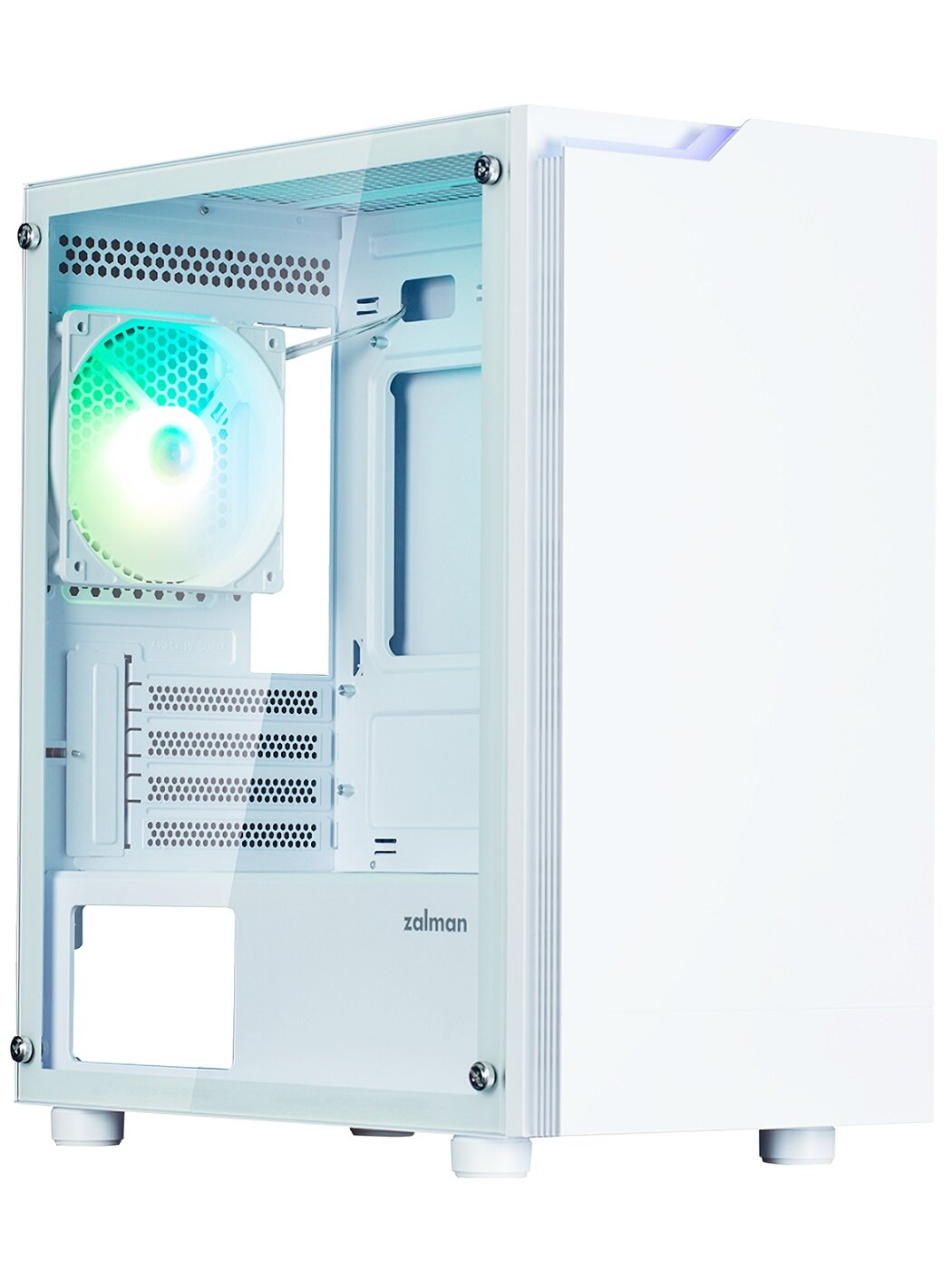 Корпус для ПК Zalman T4 Plus White (mATX, без БП, 2хUSB 3.0, с окном)