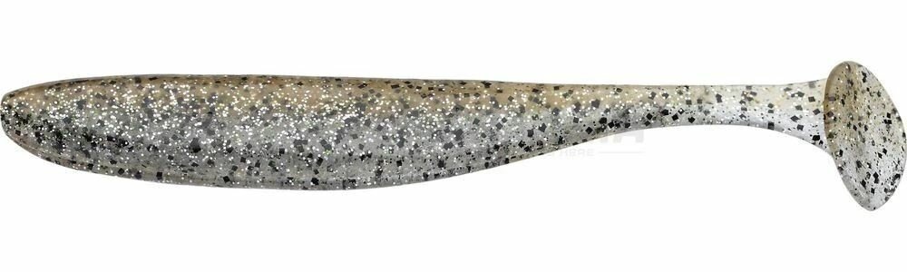 Приманка силиконовая мягкая съедобная, виброхвост Keitech тонущий Easy Shiner 4" #320 Silver Shad