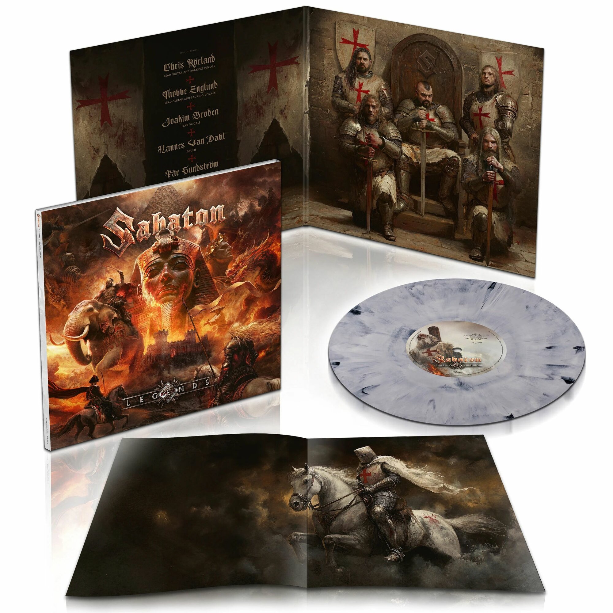 Виниловая пластинка Sabaton - Legends (LP, Винил ледниковый туман (мраморный)) Limited, 2025