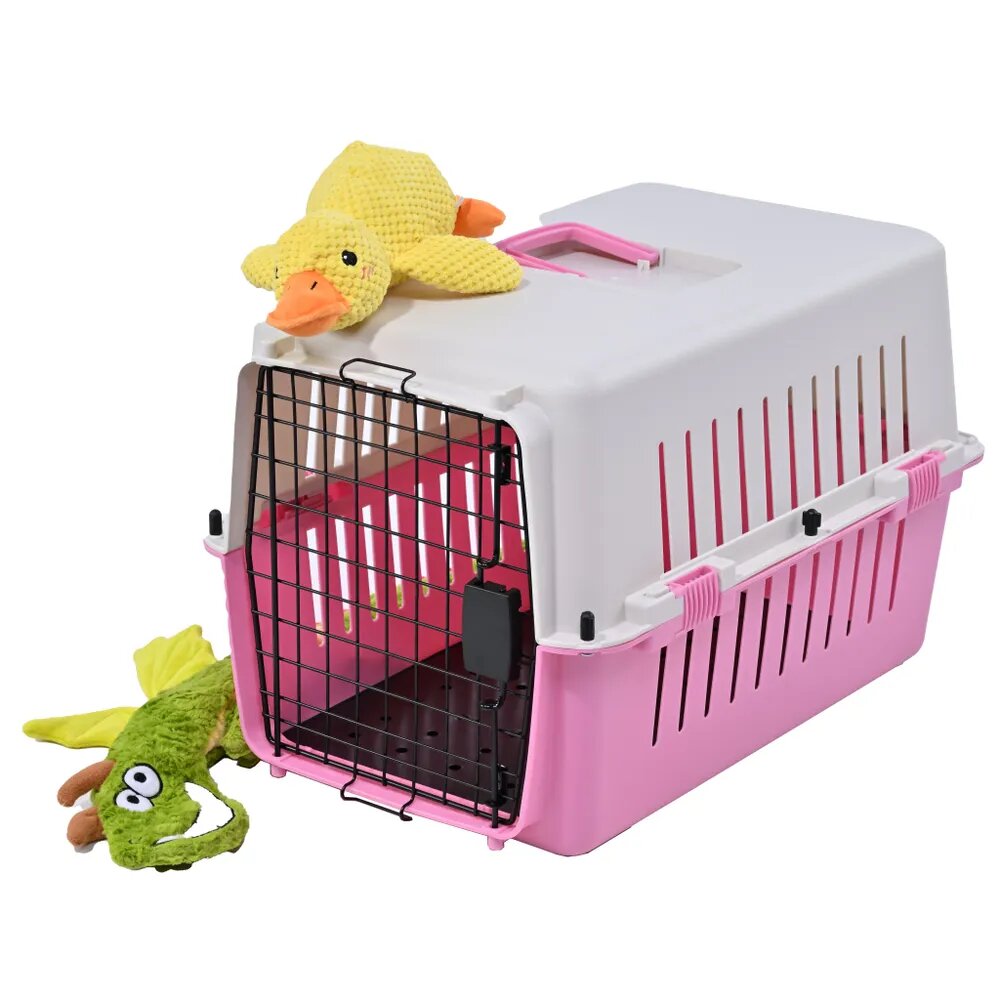 FreePet #2, M, 24-дюймовая будка для собак и кошек для домашних животных, прочный полипропилен, переноска для путешествий (классический оранжевый, синий, зеленый, розовый)