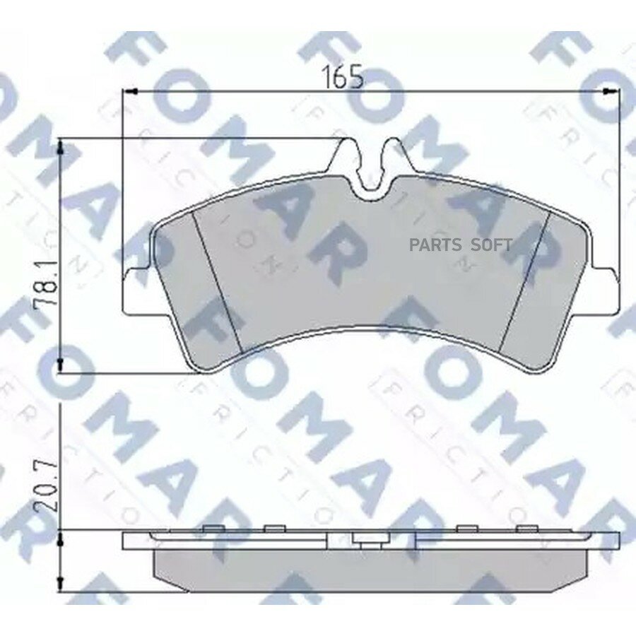 FOMAR-FRICTION FO923681 FO 923681 колодки дисковые задние!\ MB Sprinter, VW Crafter 50 2.5TDi 06>