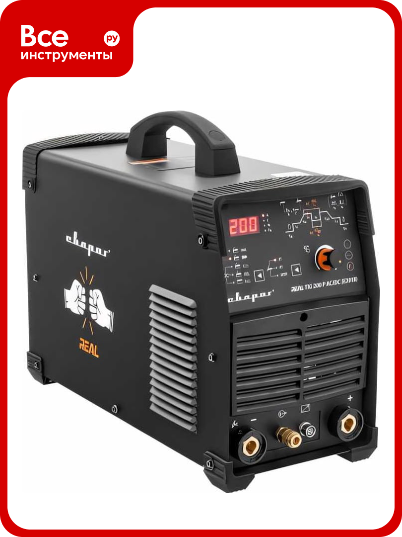 Сварочный инвертор Сварог TIG 200 P AC/DC REAL E201B Black маска+педаль+перчатки 99292