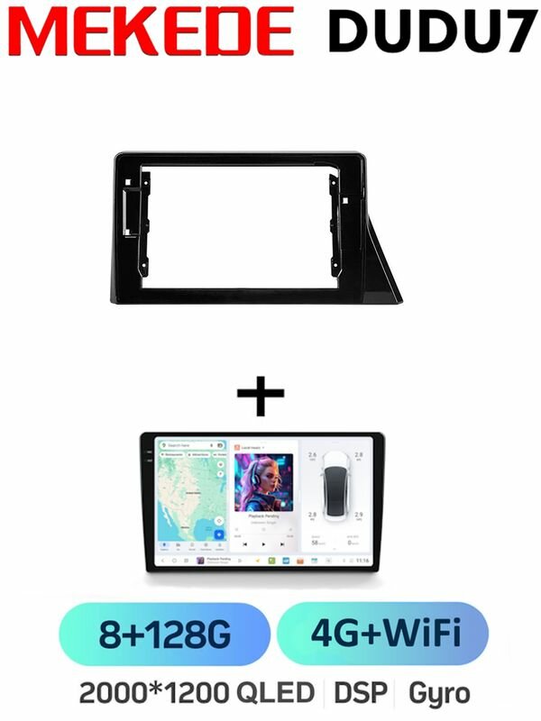 Магнитола Mekede 10" DUDU7 8/128 Gb для Toyota Sienta 2 XP170 Right hand drive 2015-2022 carpay Android