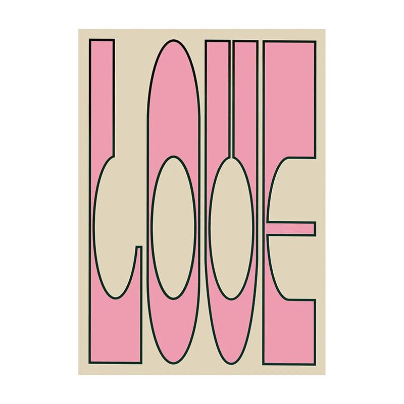 Плакат Love Is Love розовый 20x30см Q0045-30