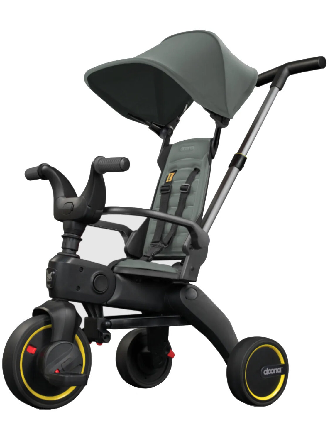 Велосипед - коляска 3-х колесный складной Doona Liki Trike S1, серо-зеленый (slate green /forest grey)
