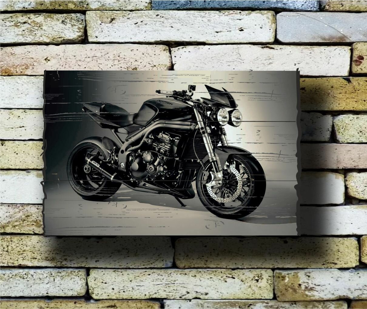 Картина на досках "Харлей Дэвидсон. Harley Davidson 29"