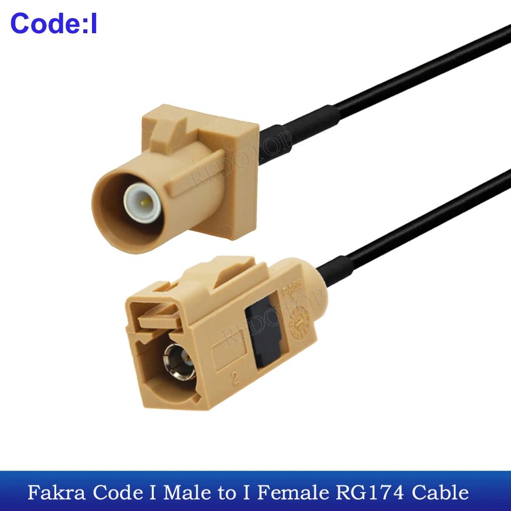 RFDOTOP RG174 кабель Fakra А/В/С/Д/Е/Ф/Г/Х/И/К/Z удлинитель 15см 2M, Fakra I M to Female