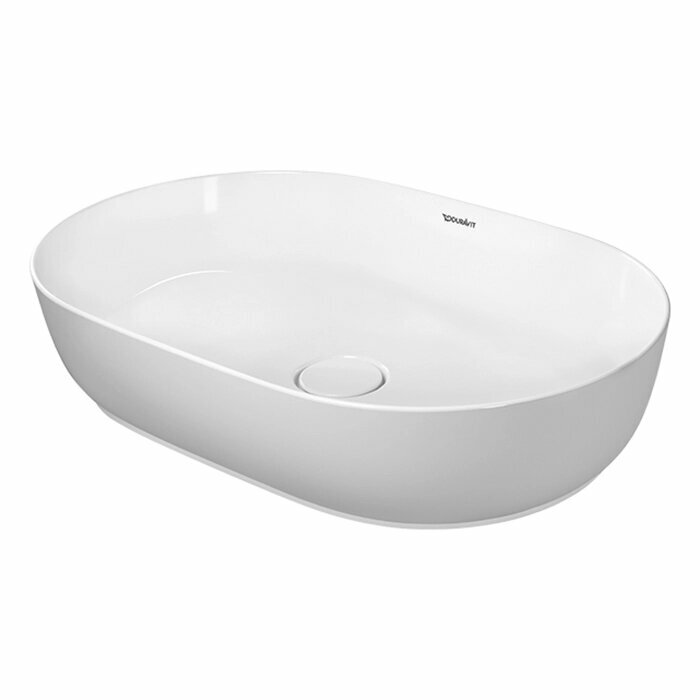 Раковина Duravit Luv 0379600000 60х40см, без отв, на столешницу, без перелива, с выпуском, с креплением, цвет белый