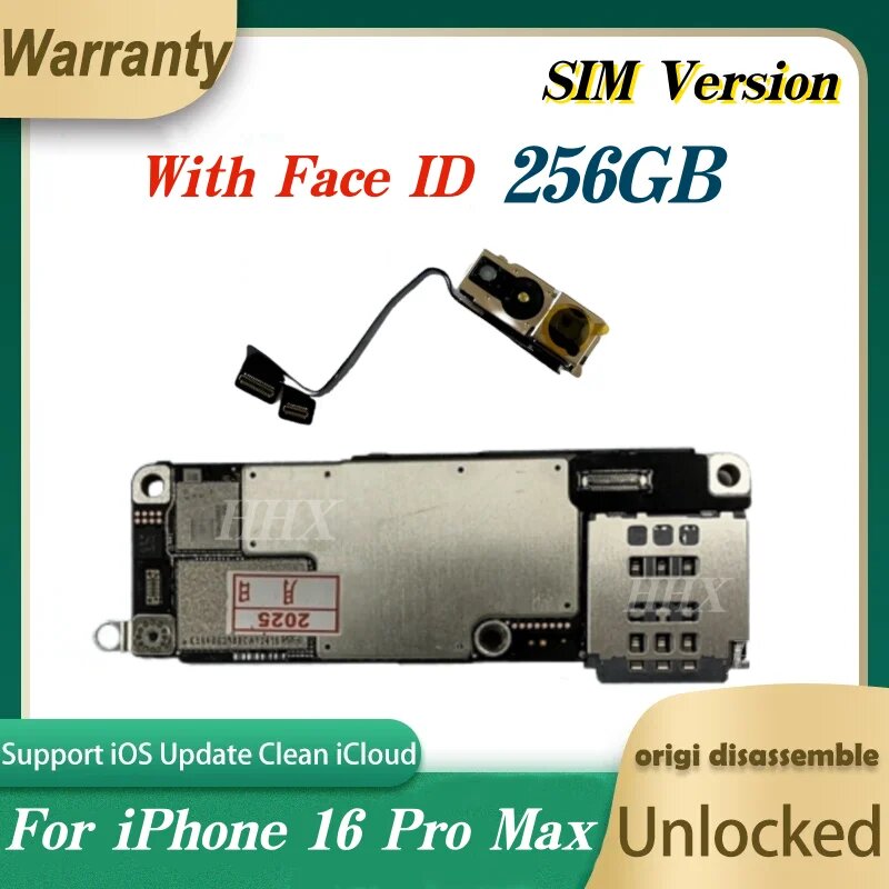 Материнская плата iPhone 16 Pro Max 256GB Face ID, SIM