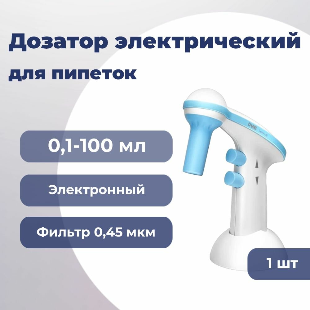 Дозатор электрический для пипеток Levo Me 0,1-100 мл, Dlab 7013100200
