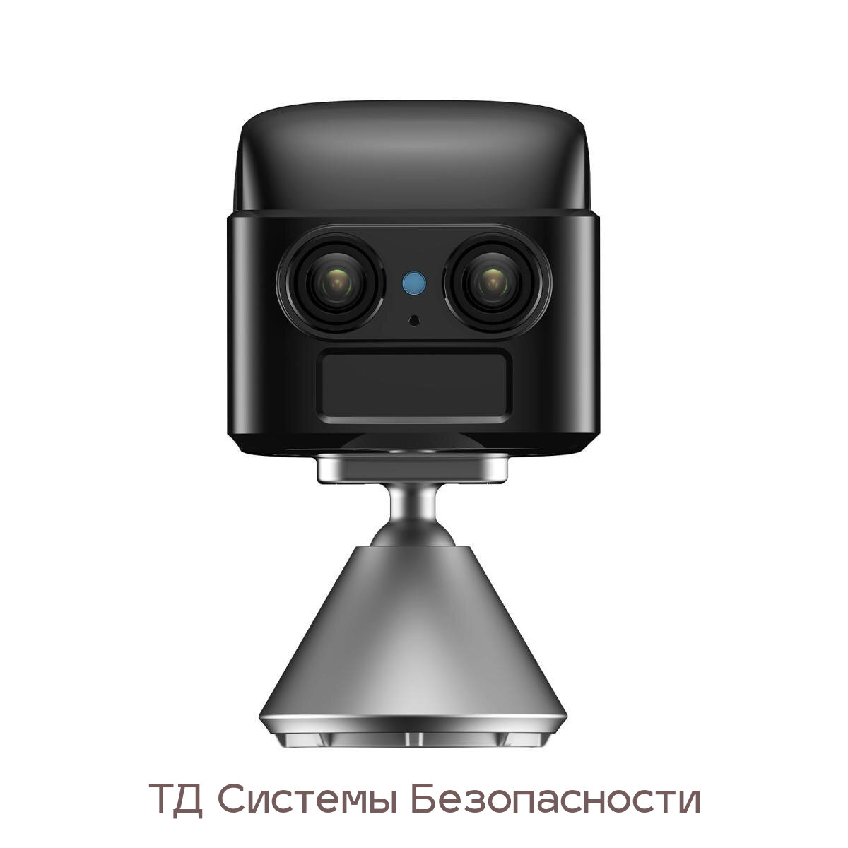 Автономная 3mp маленькая беспроводная 4G IP видеокамера наблюдения ДжейЭмСи АС70 (4G-Dual) (E1996EU) с двумя объективами и ИК датчиком движения.