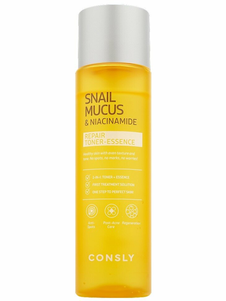Тонеры для лица CONSLY Snail Mucus & Niacinamide Repair Toner-Essence 200 мл