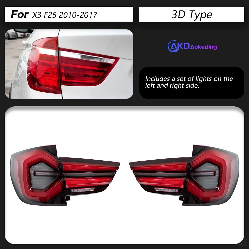Фаркоп AKD Car Styling для задних фар BMW X3 2010-2017 F25 LED задняя фара сигнальная задняя фара вспомогательная автомобильная принадлежность