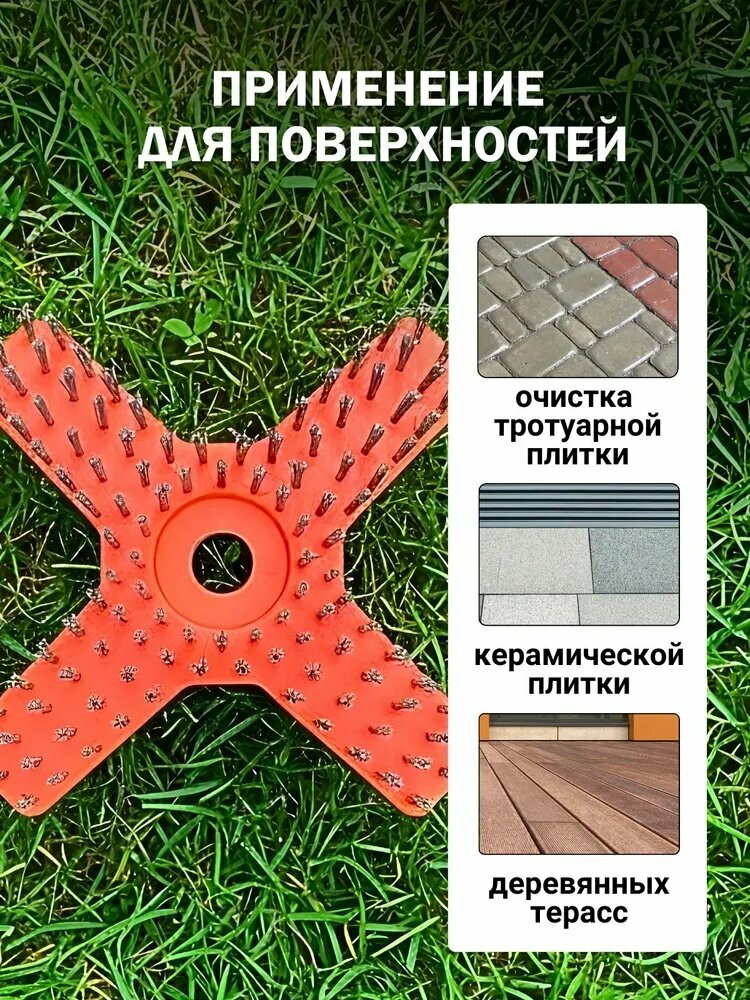 Щетка для триммера BALIO, для удаления травы и мха между плиткой, 0,4 кг — фото 1