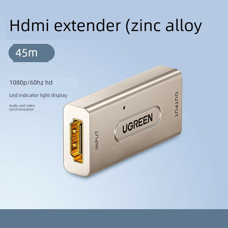 HDMI кабель-удлинитель из цинкового сплава 45 м для 1080P 60 Гц, поддерживает 1080P, 1 шт