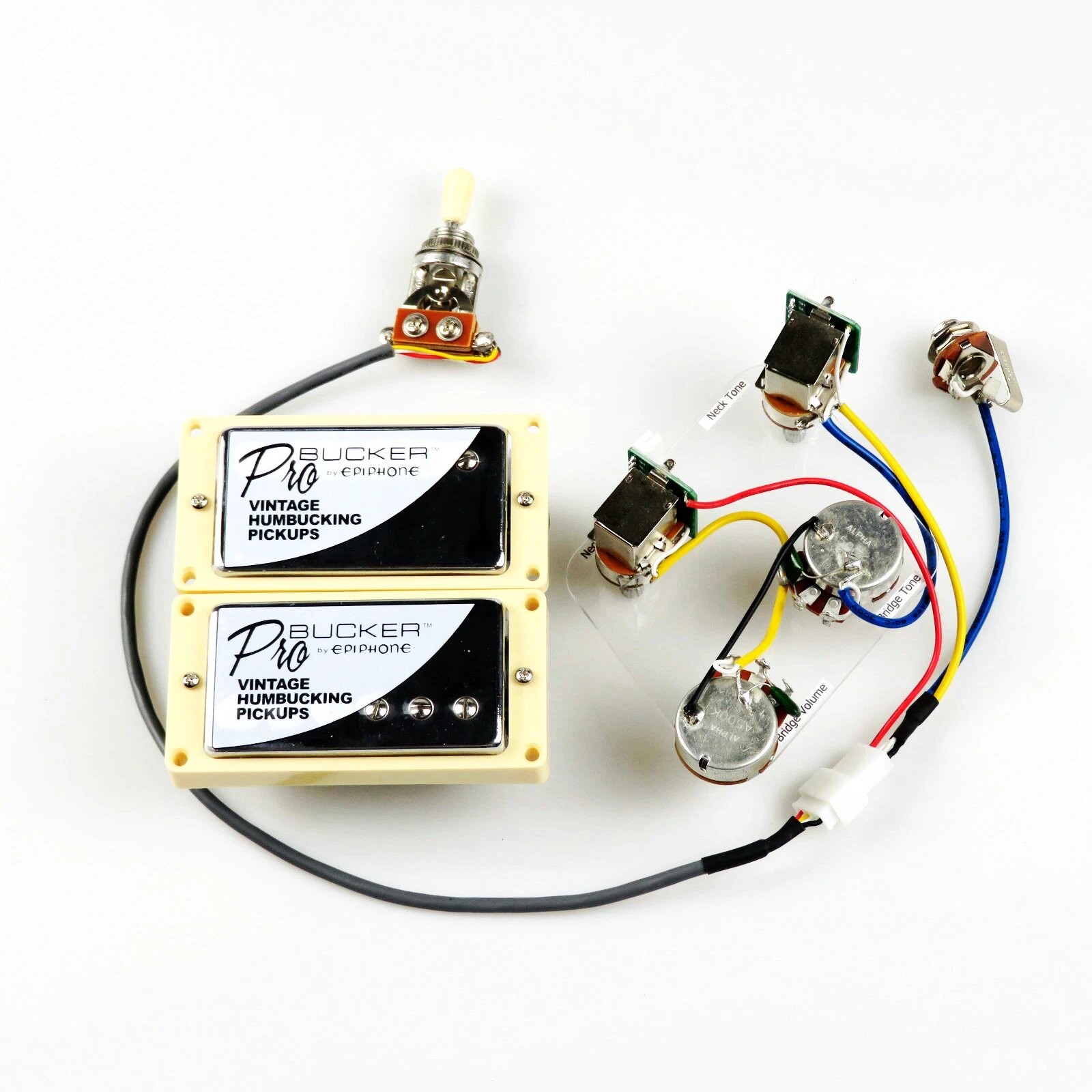 ПроБакер Vintage Humbucker Alnico 5, Chrome Yellow Frame