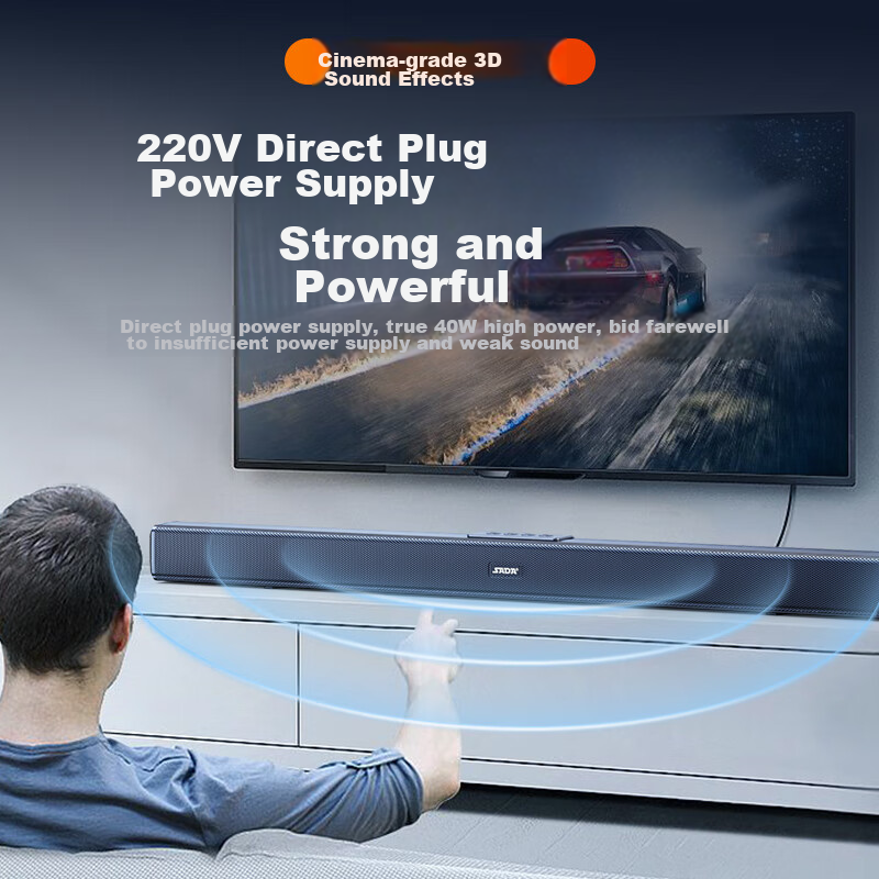 Saida K2 TV Soundbar с Bluetooth и Dolby Surround Sound для домашнего кинотеатра Цвет：Высококачественная