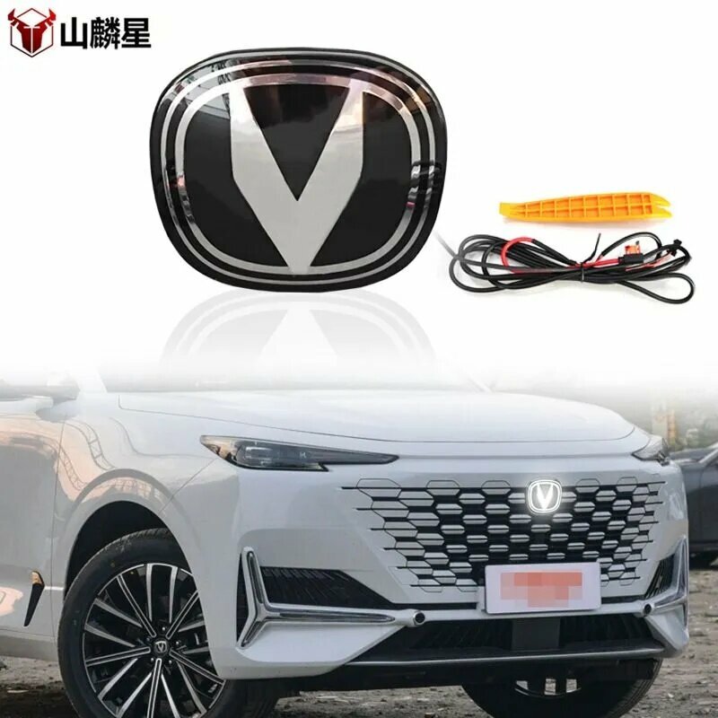 Оригинальные светодиодные знаки для Changan UNI передний и задний знаки с заводской световой модификацией, стильный дизайн