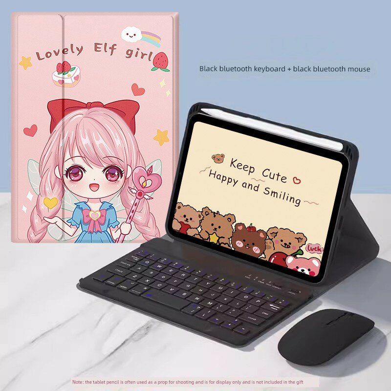 Чехол-клавиатура для iPad 2015 12.9 дюймов с бабочкой-девочкой, магнитная сенсорная клавиатура