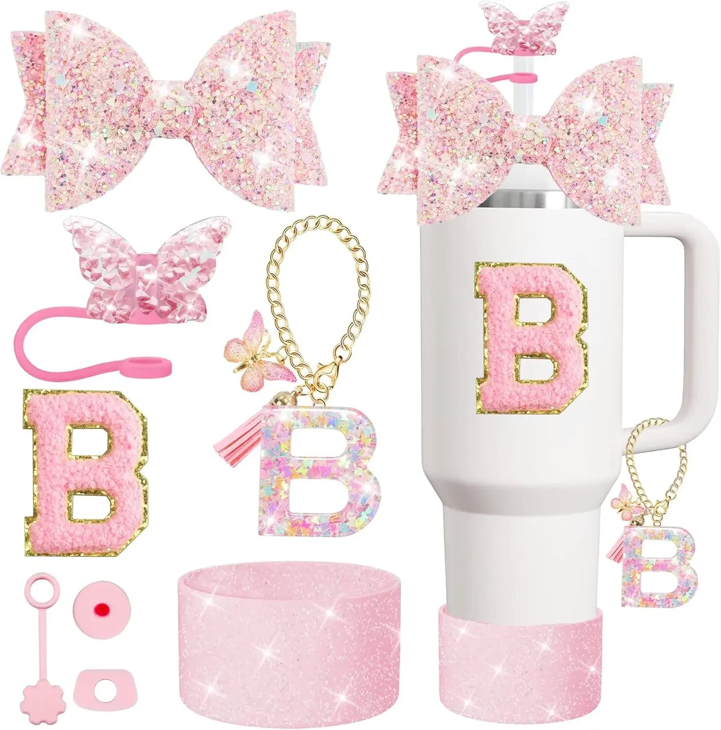Набор аксессуаров Pink B для стакана Stanley (8 шт)