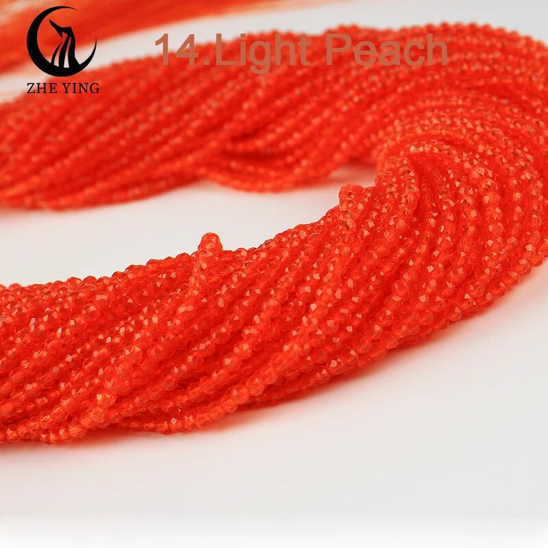 Хрустальные бусины Zhe Ying, круглые, 2 мм Оранжевый, 13. Orange
