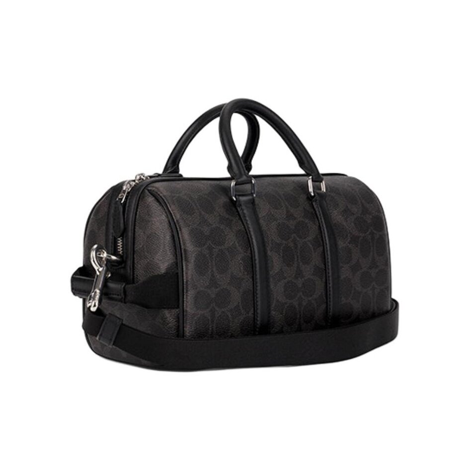 Сумка Coach, фактура тиснение, черный — фото 1