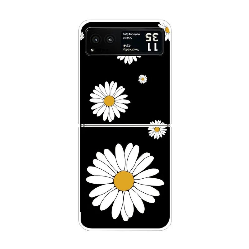 Чехол для Motorola Razr 40 5G 6,9 дюйма, прозрачный складной жесткий чехол с мультяшным животным, милый кот для Motorola Razr 40, задняя крышка, крутая
