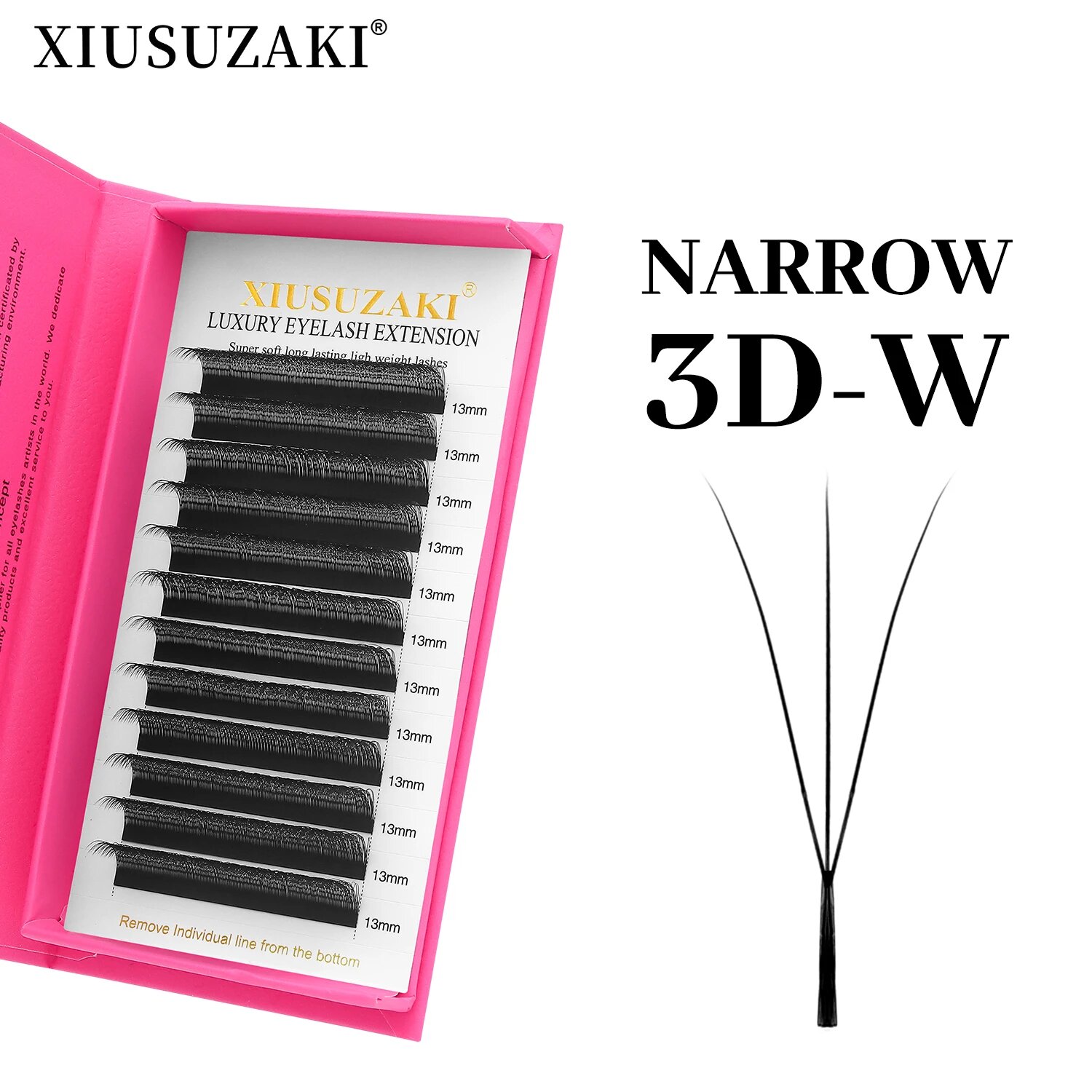 XIUSUZAKI ресницы 3D W, изгиб C, MIX 8-15mm