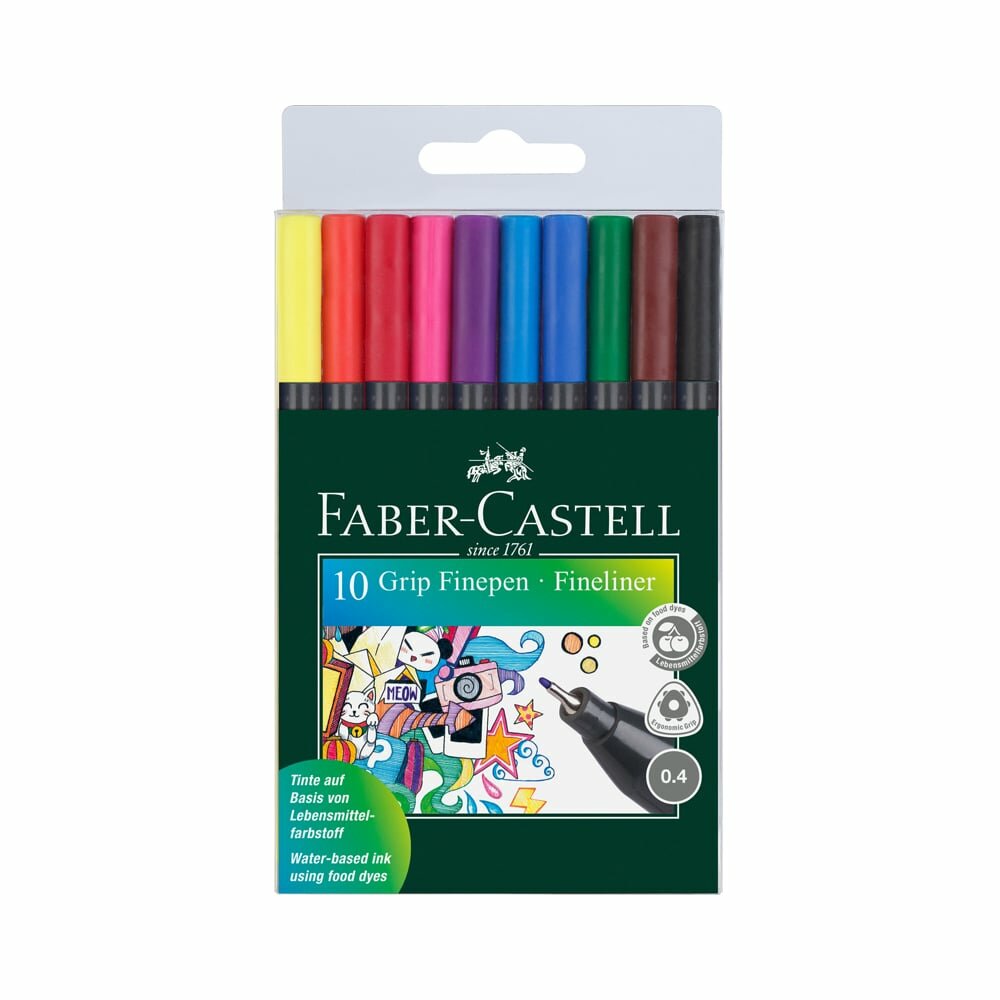 Набор капиллярных ручек Faber-Castell grip finepen