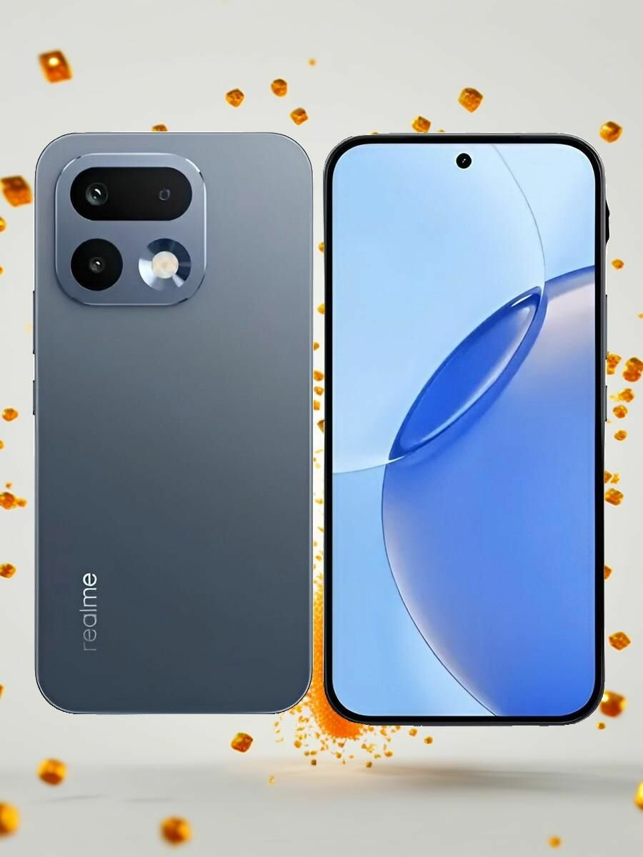6.78" Смартфон realme 16 Pro 512 ГБ серый ядер - 8x(2.5 ГГц), 12 ГБ, 2 SIM, AMOLED, камера 200+8 Мп, NFC, 7000 мА*ч