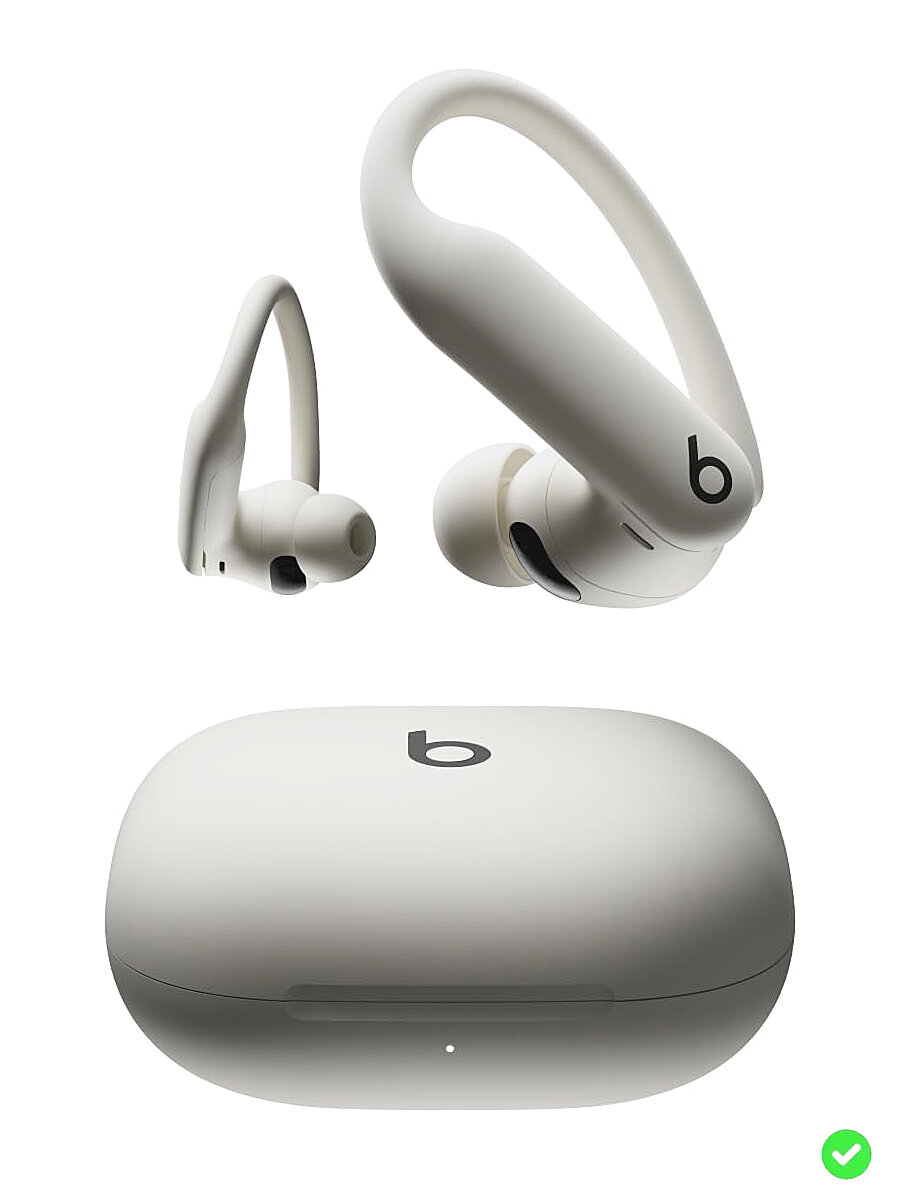 Beats by dr.dre Наушники беспроводные с микрофоном Beats Powerbeats Pro 2, Bluetooth, USB Type-C, светло-серый