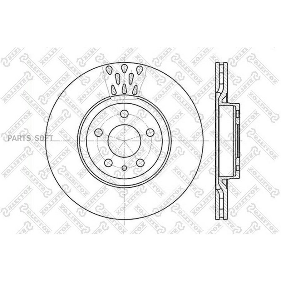 Диск тормозной передний alfa romeo 156 164 2.0-3.2 97 STELLOX 60209925vsx STELLOX 60209925VSX