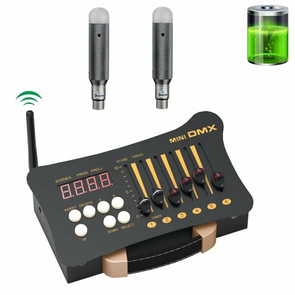 Пульт DMX 512 контроллер сценического света и оборудования на 54 каналов