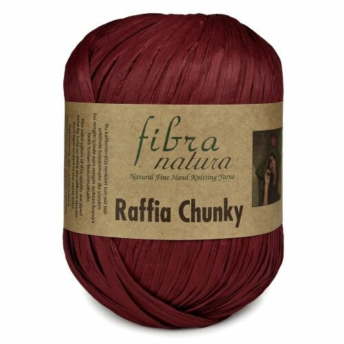 Пряжа Fibra Natura Raffia Chunky 114-44 (3 мотка по 100г/120м) винный