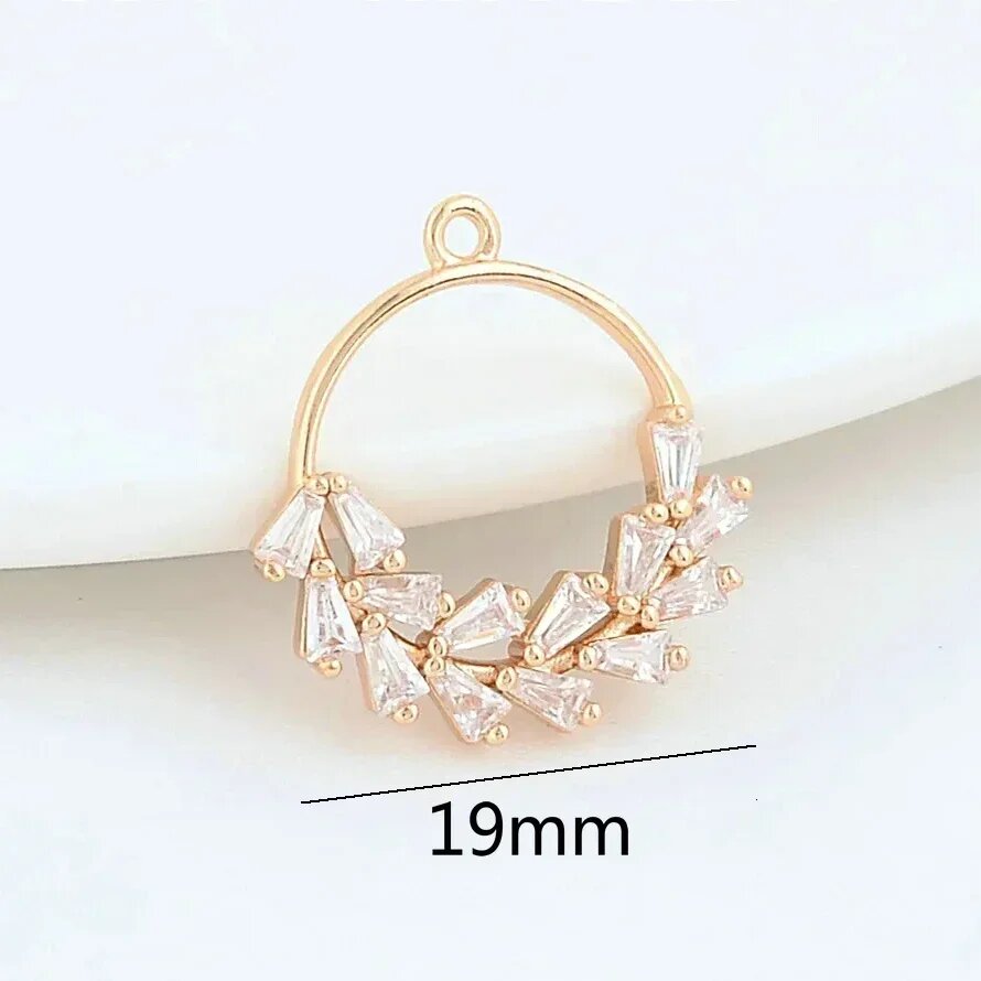 Подвеска кольцо с кристаллами, 19 мм, Style 5