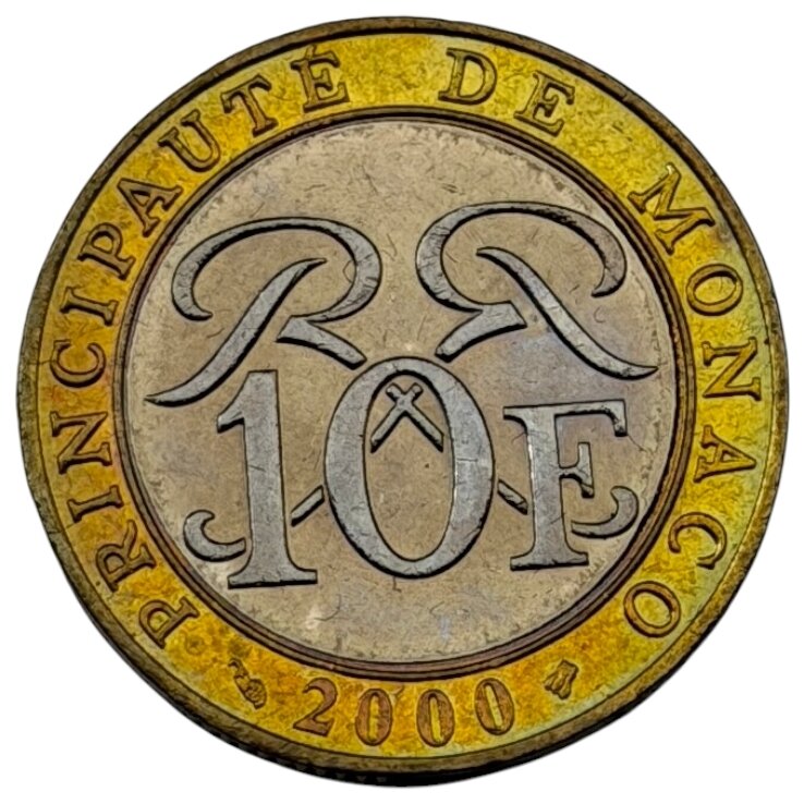Монако 10 франков 2000 г.
