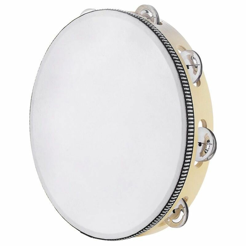 ( M G) Tambourine Jingles Percussion Gift Музыкальный Образовательный Инструмент Для Взрослых
