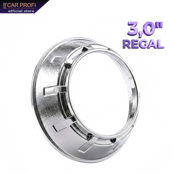 Маска для би-линзы CarProfi REGAL 3.0" Chrome, ABS пластик, комплект 2шт