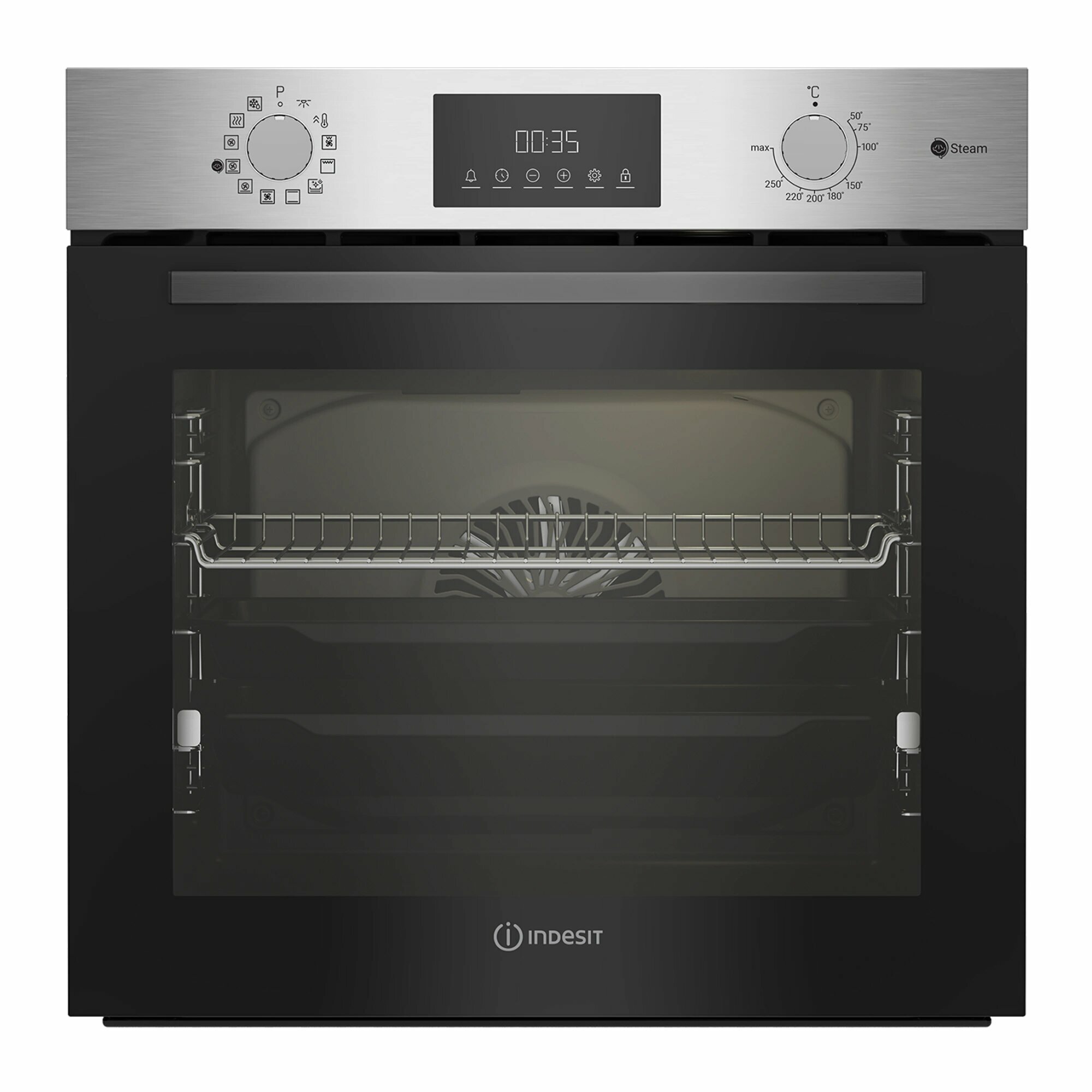Электрический духовой шкаф Indesit IBFTS 4941 JH IX, 72л, очистка каталитическая + паровая