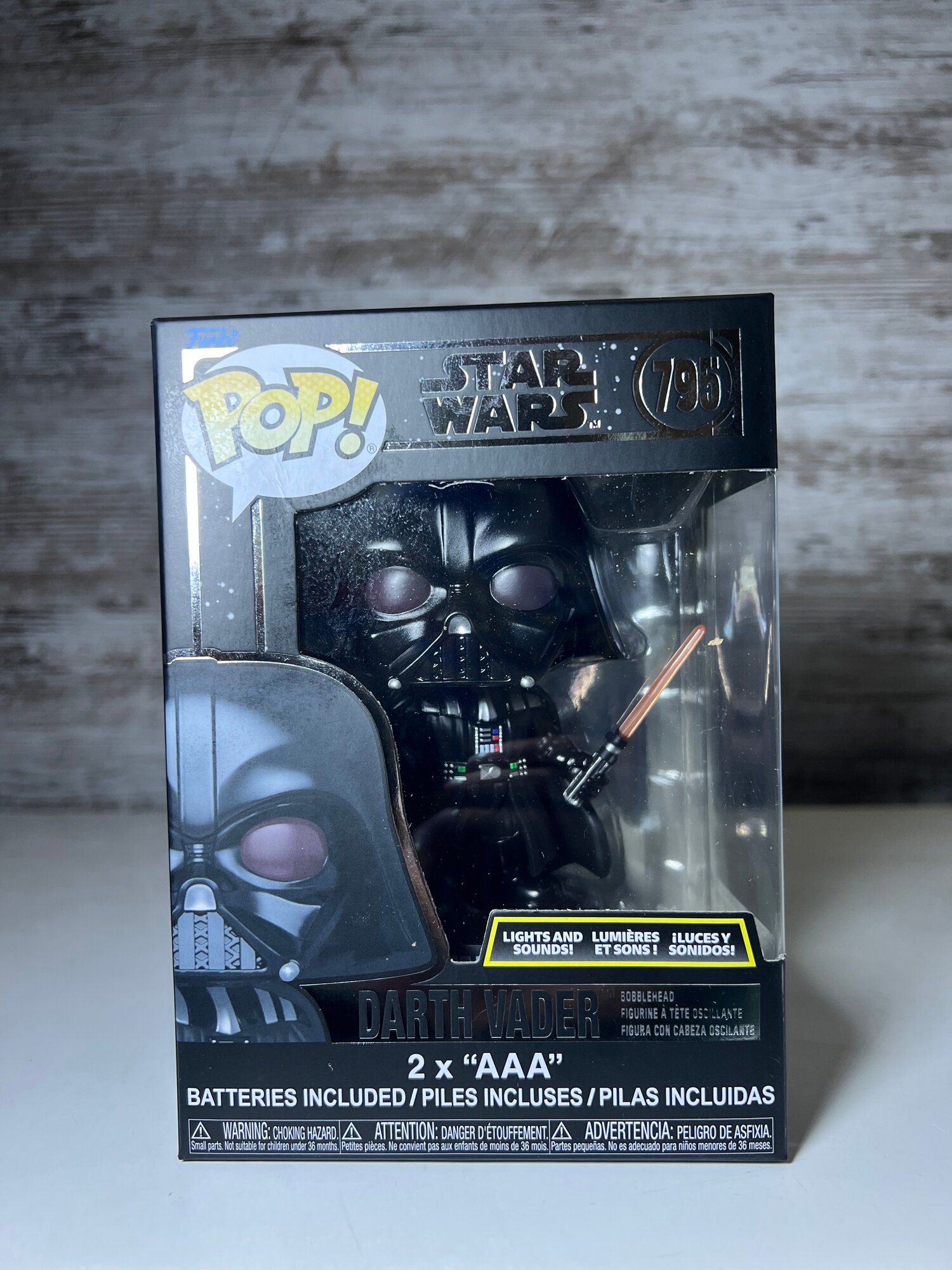 Фигурка Фанко Дарт Вейдер, Darth Vader, Star Wars, 10 см от Funko с подсветкой