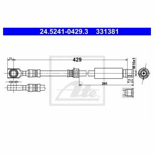 Тормозной шланг Ate 24524104293 для Opel Astra, Meriva, Zafira