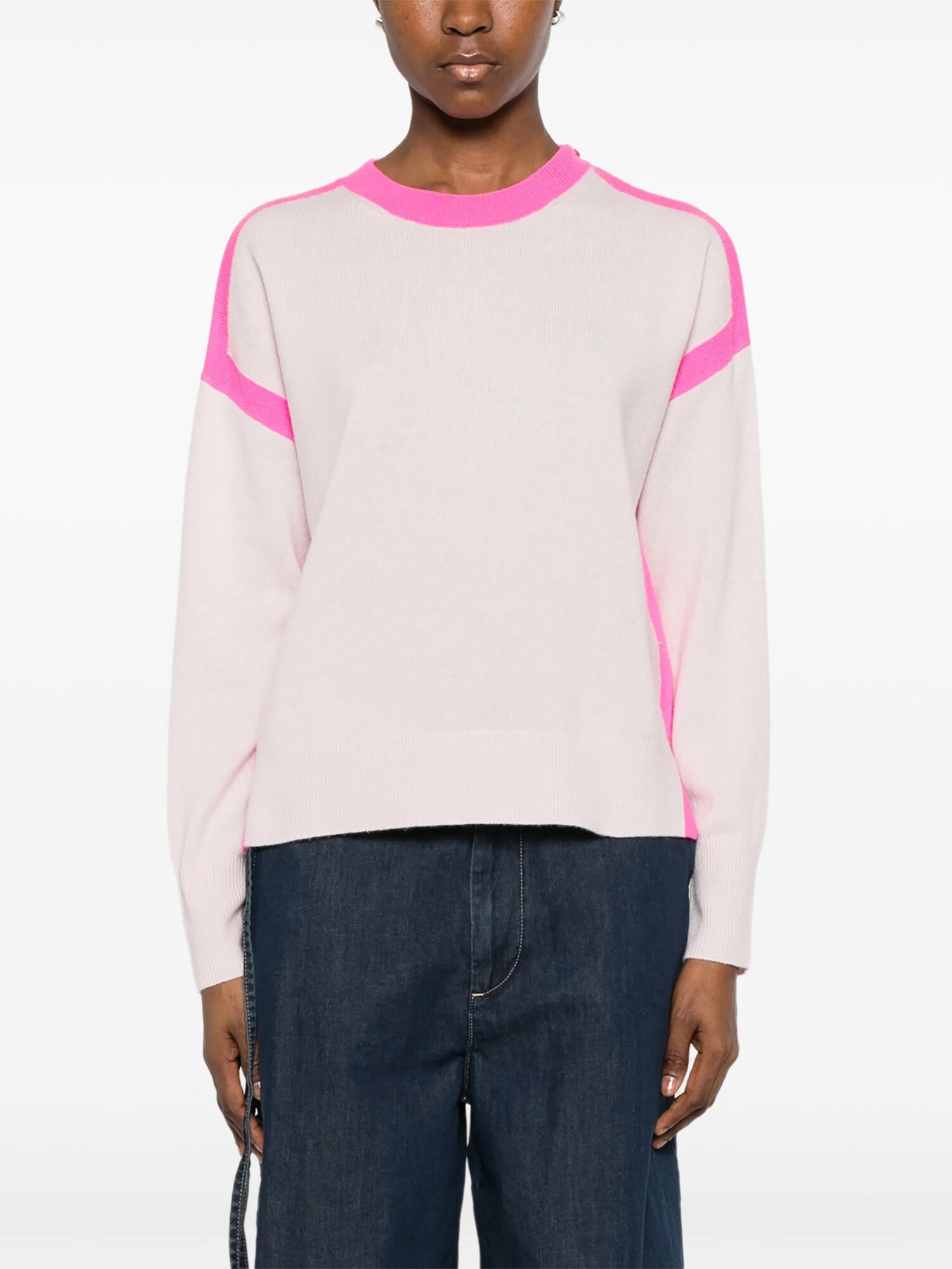 Свитер FROM FUTURE Side-stripe sweater, размер 44, , pink — фото 1