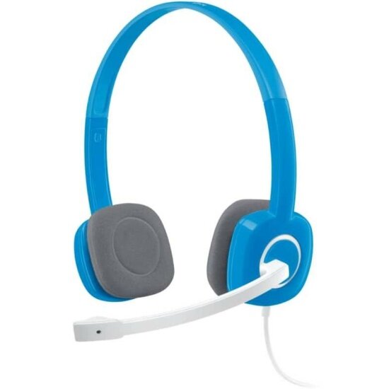 Гарнитура Logitech H150 синий/белый 1.8м накладные оголовье (981-000454)