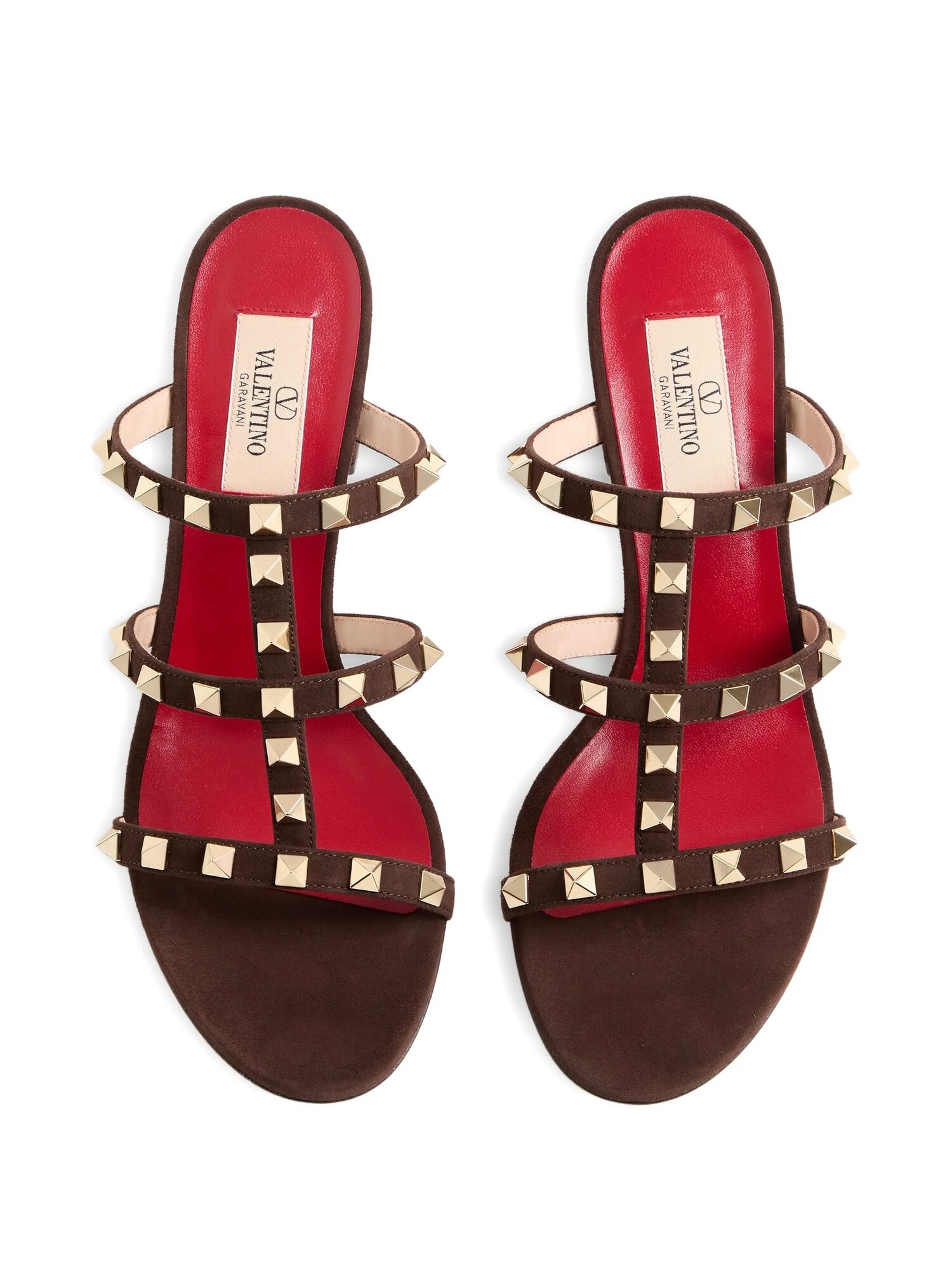 Босоножки Valentino Rockstud 60, размер 41,5, brown — фото 1