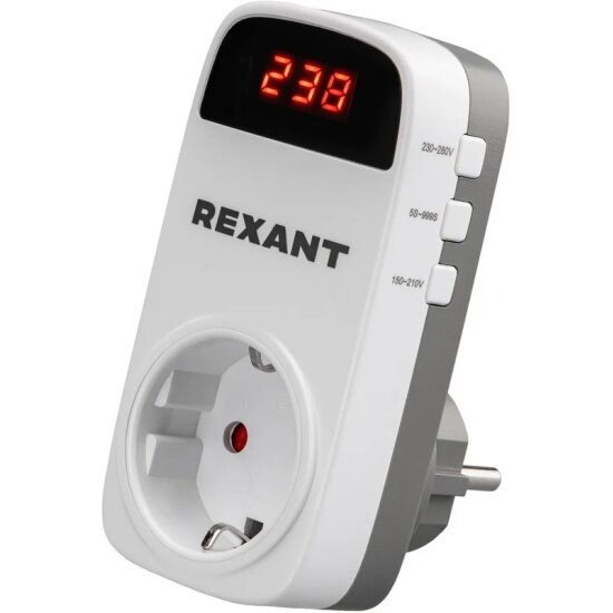Реле напряжения Rexant 10-6040 «вилка-розетка» c дисплеем 16А