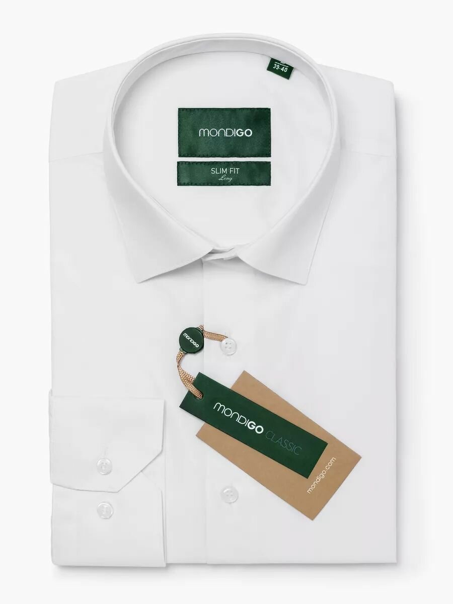 Рубашка на высокий рост LONG SLIM FIT с длинным рукавом
